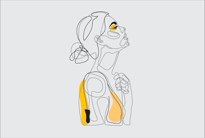 Draw one line art minimalist by Sama_ejaz | Fiverr