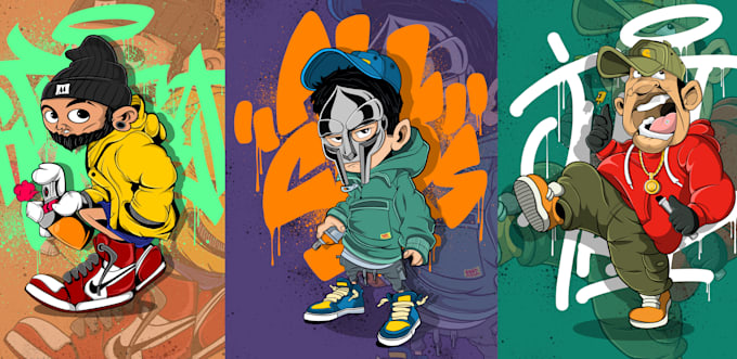Design a badass character illustration graffiti style by Thismoar14 ...