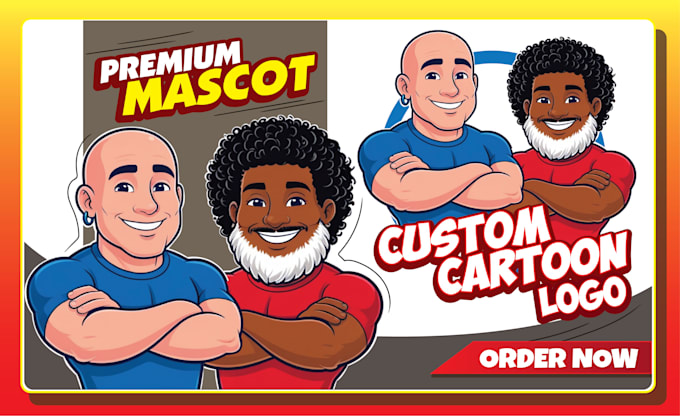 Design modern cartoon character , cartoon mascot logo , caricature by ...