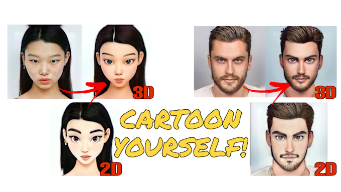 Get your face cartoonized disney style portrait by Cyeeet | Fiverr