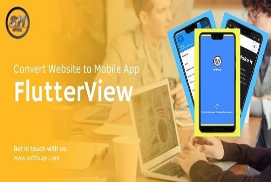 Build flutter webview app by Yogeshdinodia | Fiverr