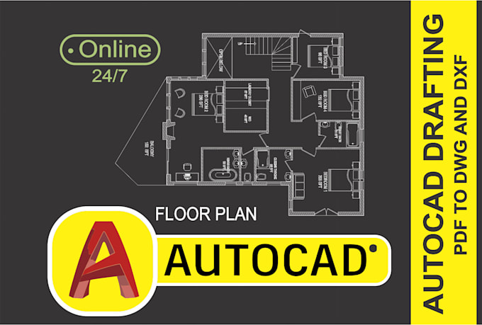 Do autocad drafting and convert pdf to dwg and dxf by Guidancedesign ...