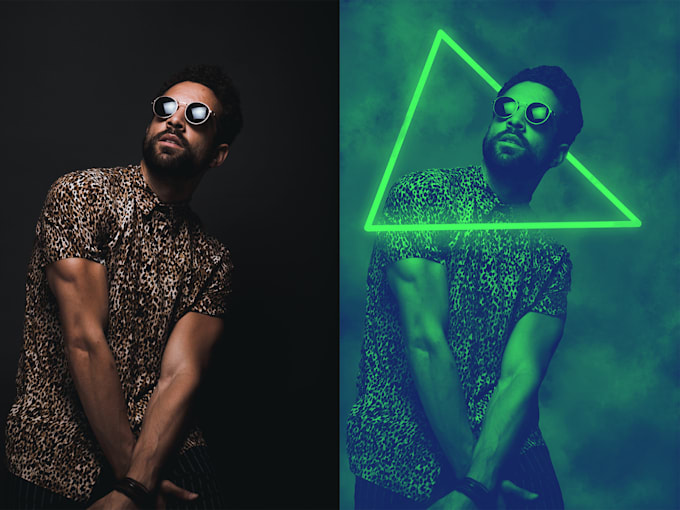 Create a neon light effect with photoshop by Madlenbarke | Fiverr