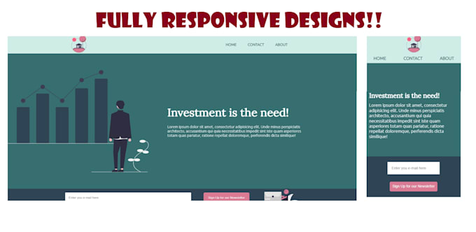 Do front end development using html5 css3 js and bootstrap by ...