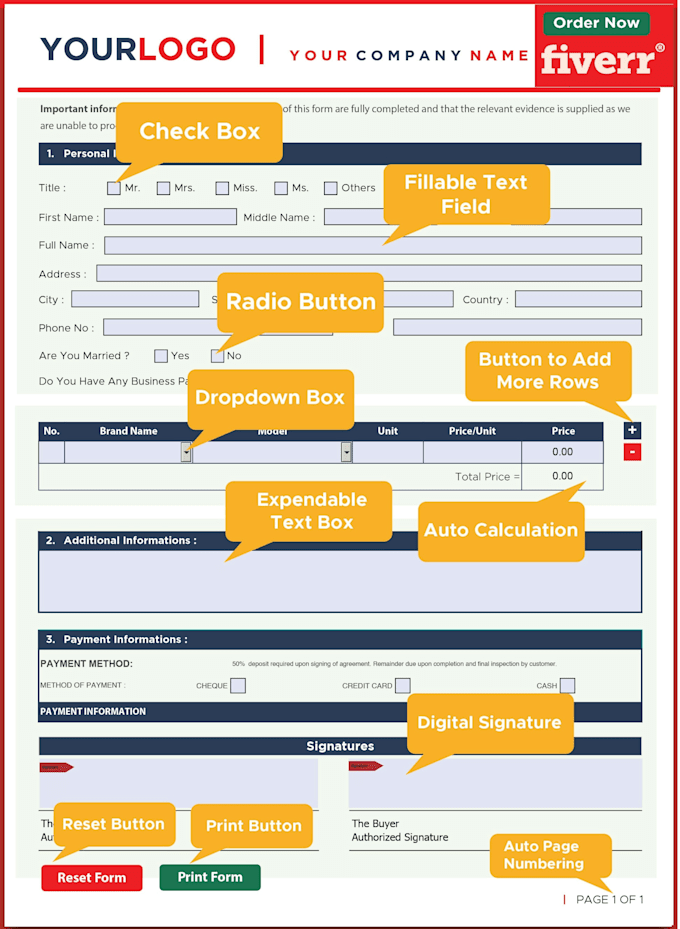 Do fillable pdf form using adobe livecycle by Nabeelaslam290 | Fiverr