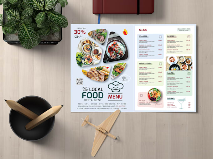 Design food menu, restaurant menu, and menu board by Amith2188 | Fiverr