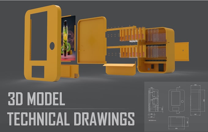 Make 3d model and technical drawings of your product by Natischmuk | Fiverr
