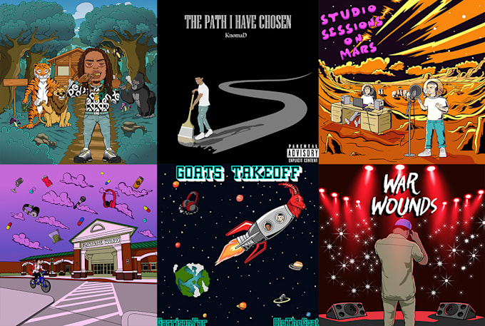 Vector song covers for your album or single by Andrellorera | Fiverr