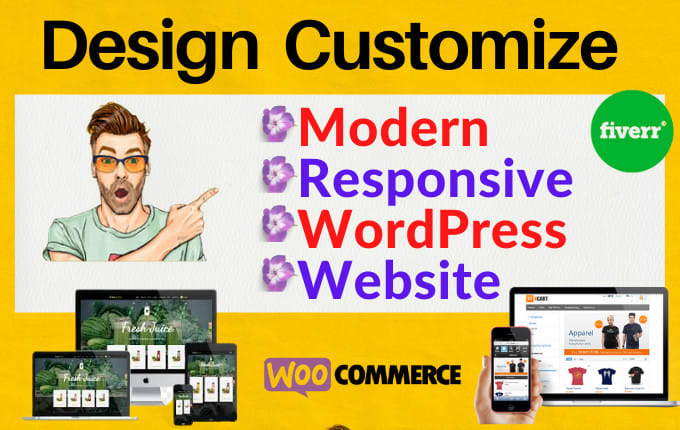 Customize or design responsive wordpress website redesign by Minhaz081 ...