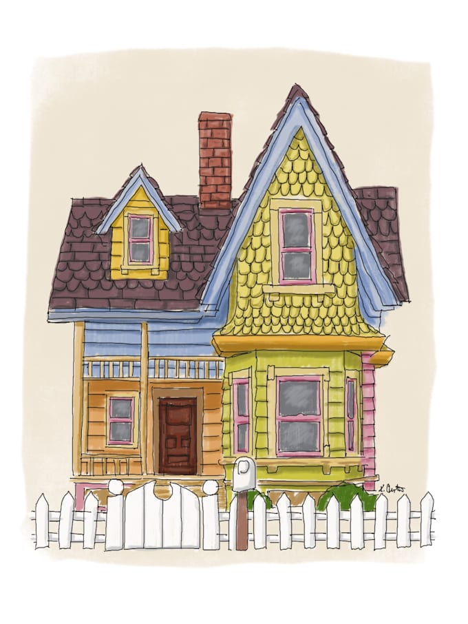 Draw your favourite disney ride or building by Cinderkarlieco | Fiverr