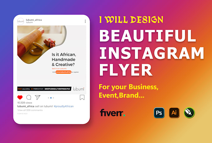 Design a beautiful instagram flyer for your business by Graphic_angelo ...