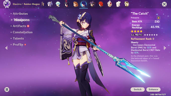 Fish the catch r5 for you in genshin impact by Praduana | Fiverr