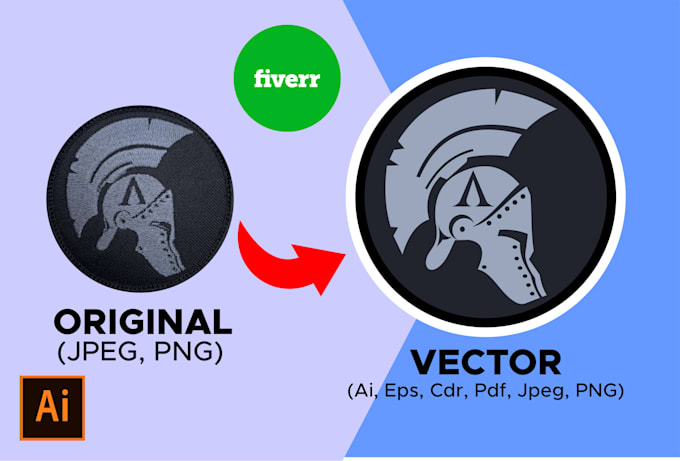 Redraw, vector trace logo image to vector by Grafindo_desain | Fiverr