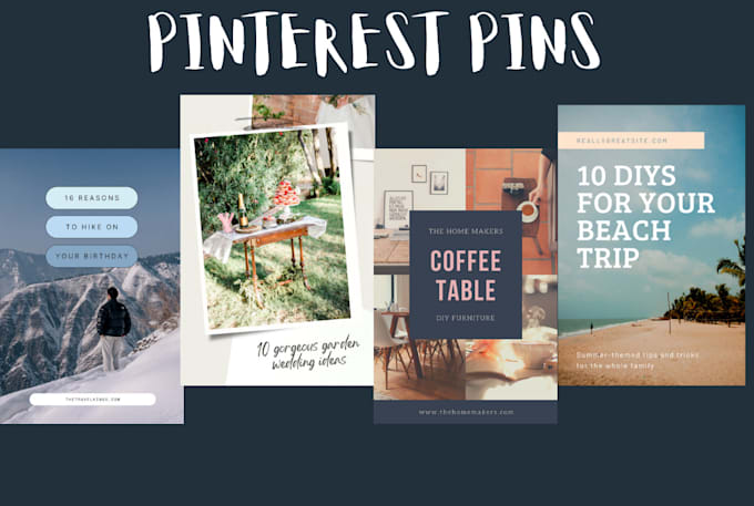 Design attractive pinterest pin graphics by Rohitdhanani | Fiverr