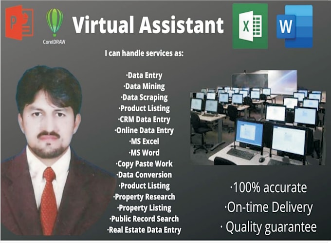 Perform admin support,typing and ms office tasks by Qaiser27 | Fiverr