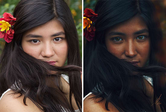 Portrait retouching and color grading by Monthz | Fiverr