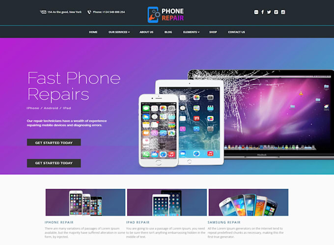 Create your mobile and computer repair website by Sumonchandroba | Fiverr