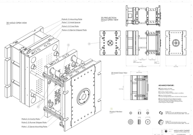 Product design, mold design, cad drawing for manufacturing by Amijaved ...
