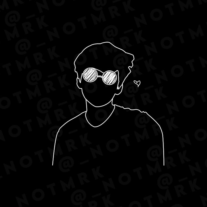 Make aesthetic digital outline of your profile picture by Hotbread | Fiverr