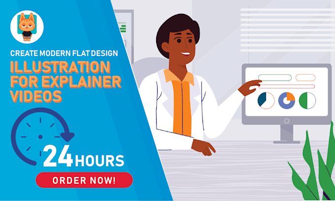 Create modern flat design illustration for explainer in 24 hours by ...