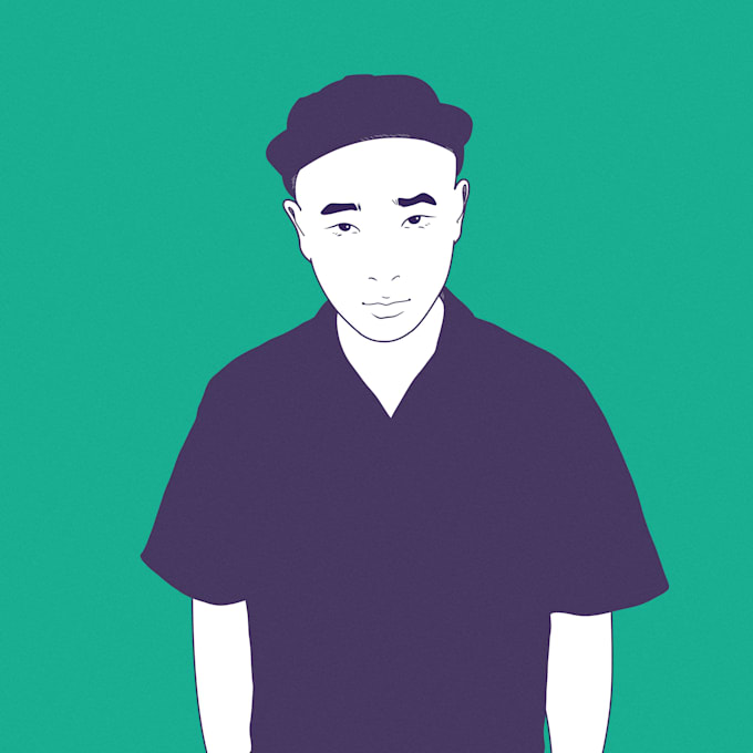 Drawing simple flat art of your photo by Diaryzdotama | Fiverr