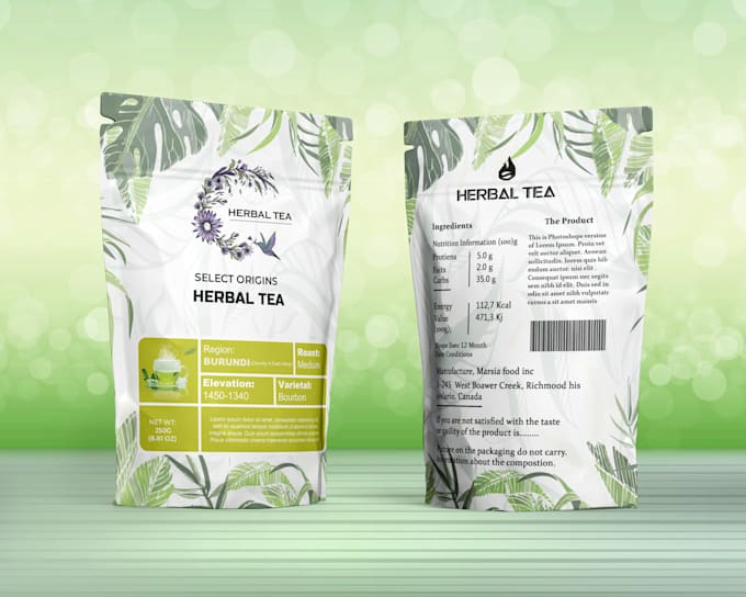 Do tea label and packaging for you by Janet_creation | Fiverr