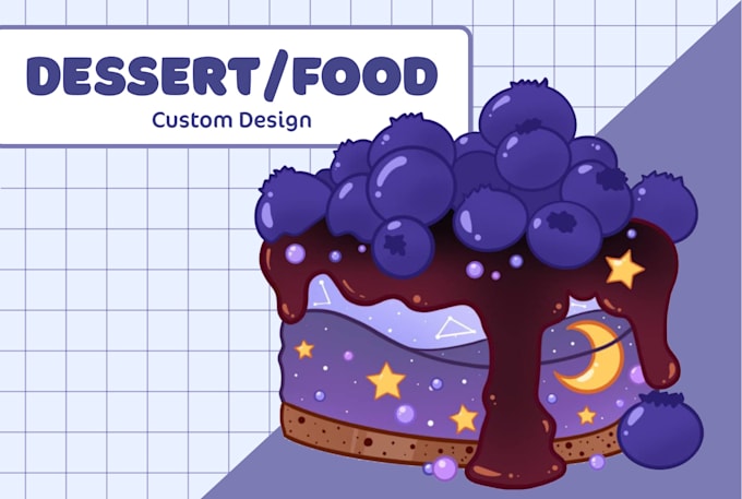 Draw food, desset, cake illustration in my cute style by Anna ...