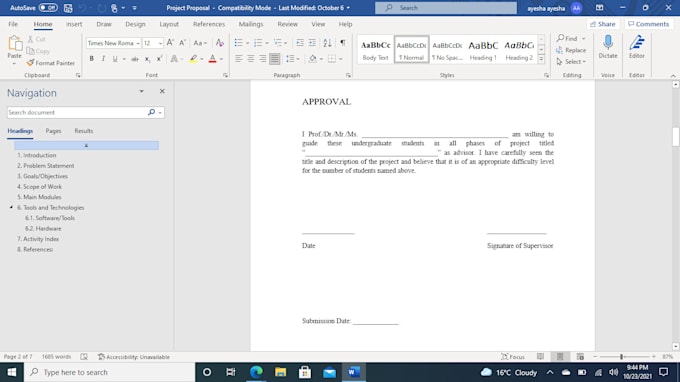 Create template and format ms word documents quickly by Ayeshatariq2 ...