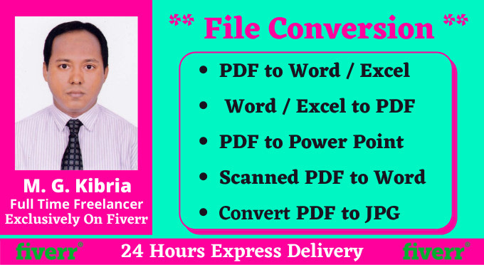 Be your virtual assistant for file conversion and data entry by ...