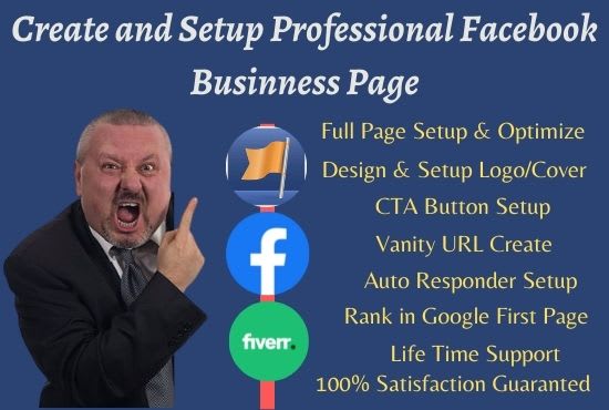 Create and setup professional facebook business page by Ma3856 | Fiverr