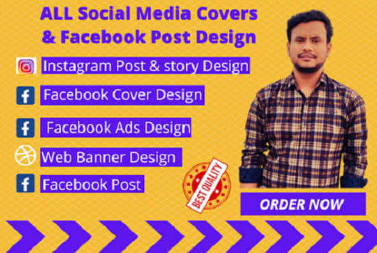 Design all social media covers and facebook post by Srijan705 | Fiverr