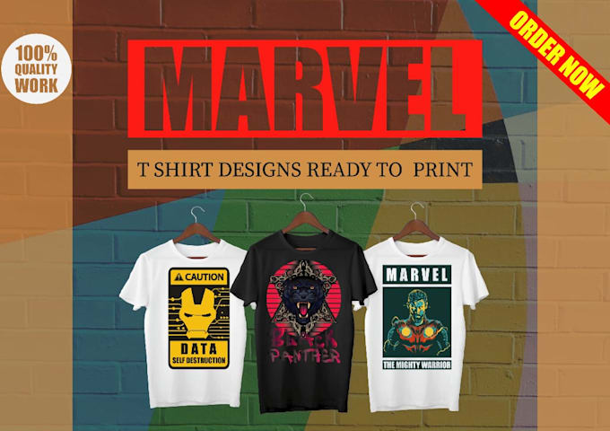 Create amazing marvel t shirt design bundle by Avihalder | Fiverr