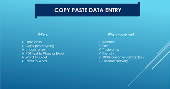 Copy paste data from any format by Urfaazhar | Fiverr