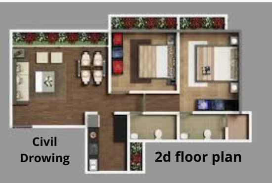 Do 2d floor plan, 3d plan 3d modeling in autocad civil by Ahmservices ...