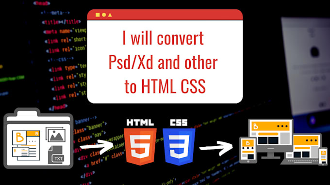 Convert psd to html css with responsive by Kryptcorp | Fiverr