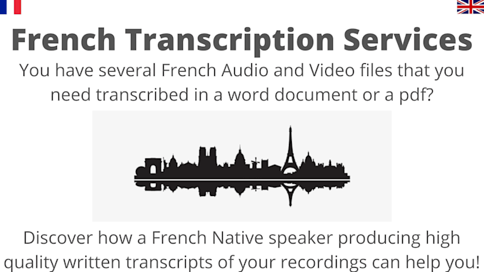 Transcript your audios in french and english by Thibaultdangas | Fiverr