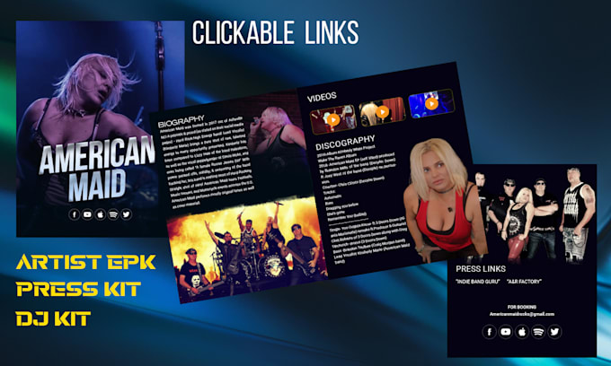 Design artist epk press kit and portfolio website by I_areeba | Fiverr