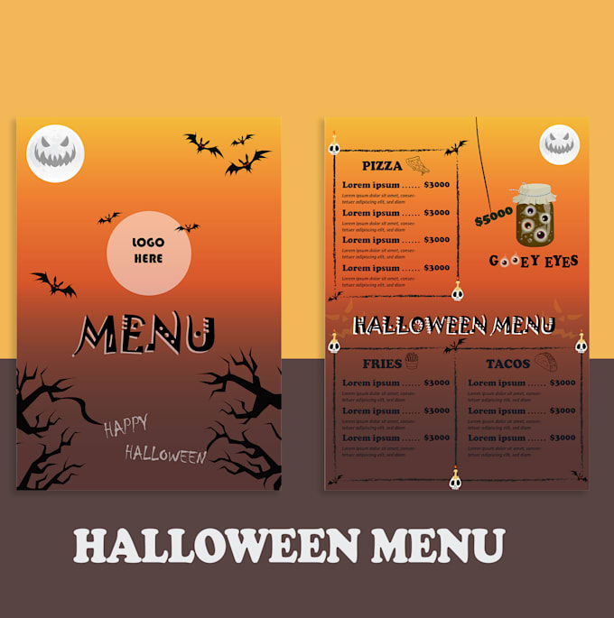 Design creative and attractive looking menus by Kerie77 | Fiverr