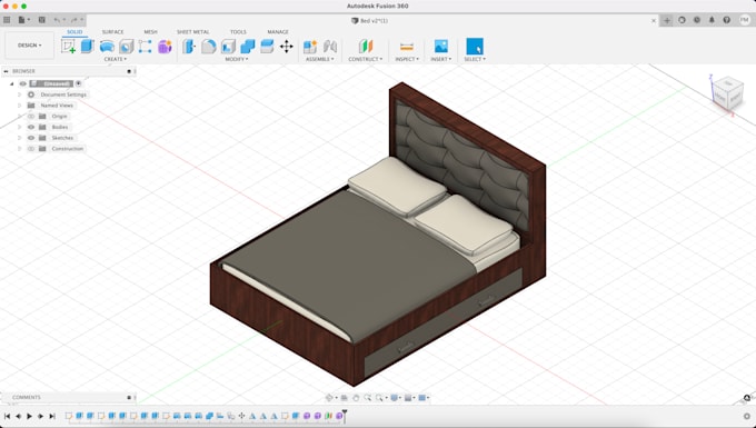 Model furniture in autocad, fusion 360, inventor by Mariuscad | Fiverr