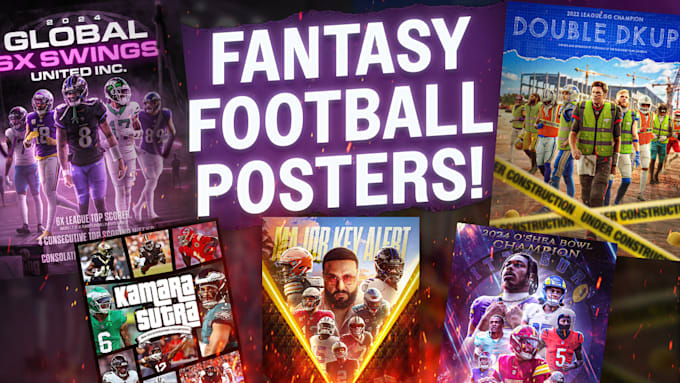 Turn your fantasy football squad into a poster by Robbiedowd | Fiverr