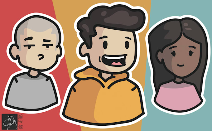 Create cartoon gifs, animation for your website by Sheepart | Fiverr