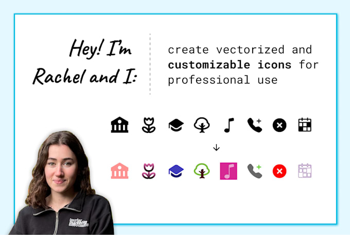 Create custom vector icons by Rachelc273 | Fiverr