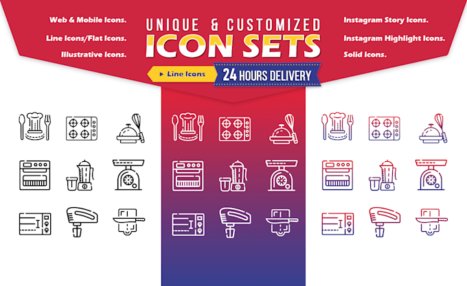Design custom high quality icons for web and mobile apps by Design ...