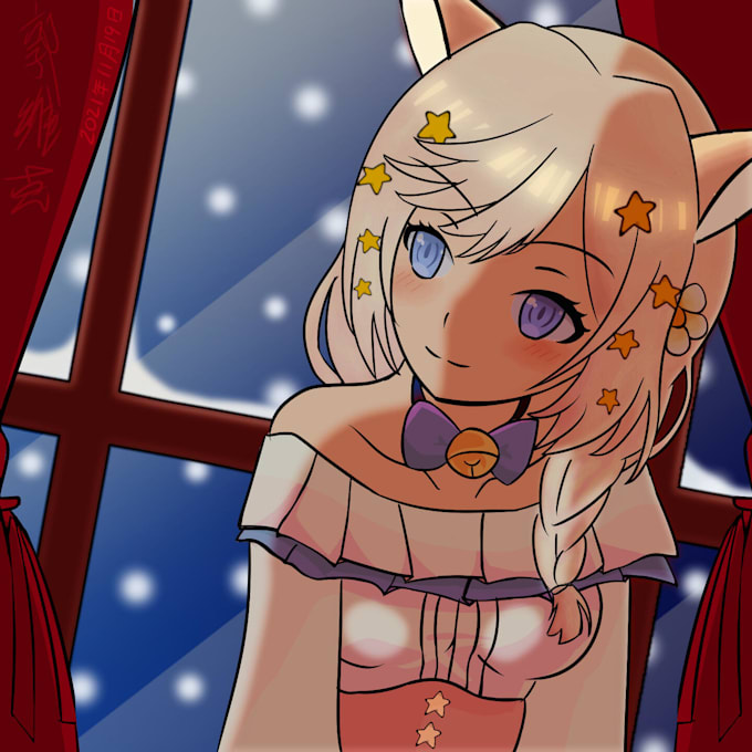 Draw half body anime style drawing by Setsurei | Fiverr