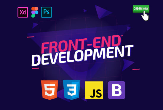 Be your front end web developer with html, css, js, reactjs by ...
