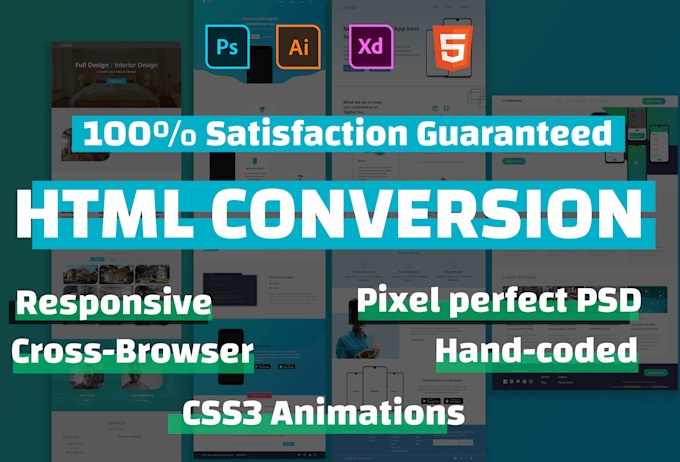 Convert Psd Xd To Html Bootstrap4 Responsive Website By Devmoed Fiverr 4365