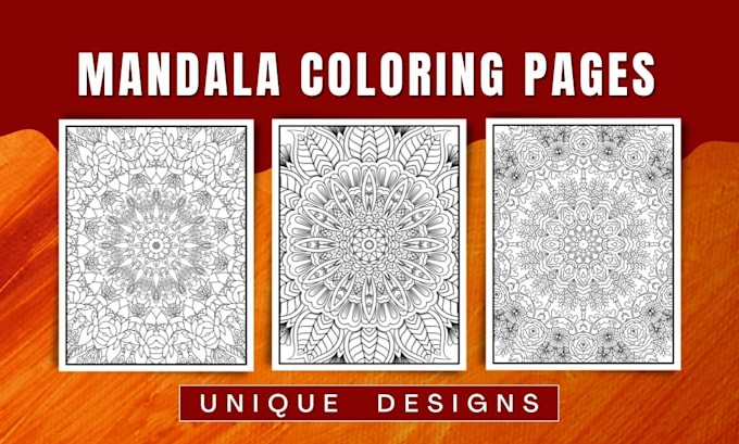 Design unique custom mandala coloring pages by Amersoliman | Fiverr