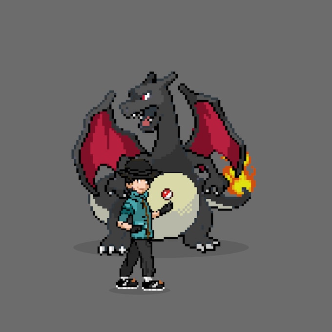 Make you a custom pokemon pixel sprite artwork by Pokeaddy | Fiverr