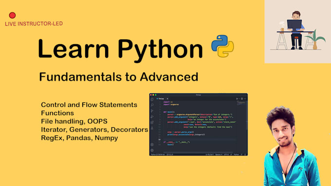 Train you in python from beginner to advanced by Pycoders | Fiverr