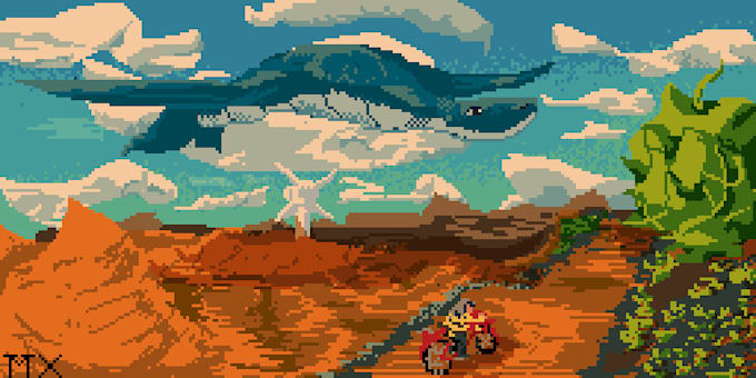 Create a pixel art background and scenery by Magidexx | Fiverr